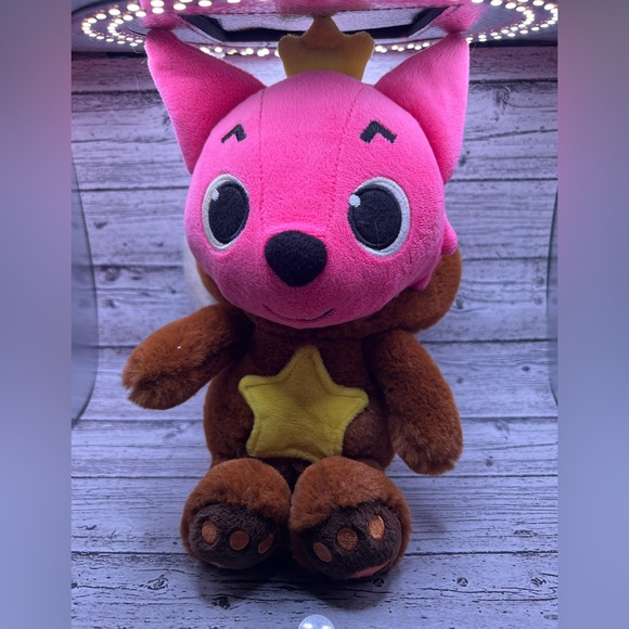 Toys | Pink Gong Pink Fox In Bear Suit Plush Toy 11 Inch | Poshmark